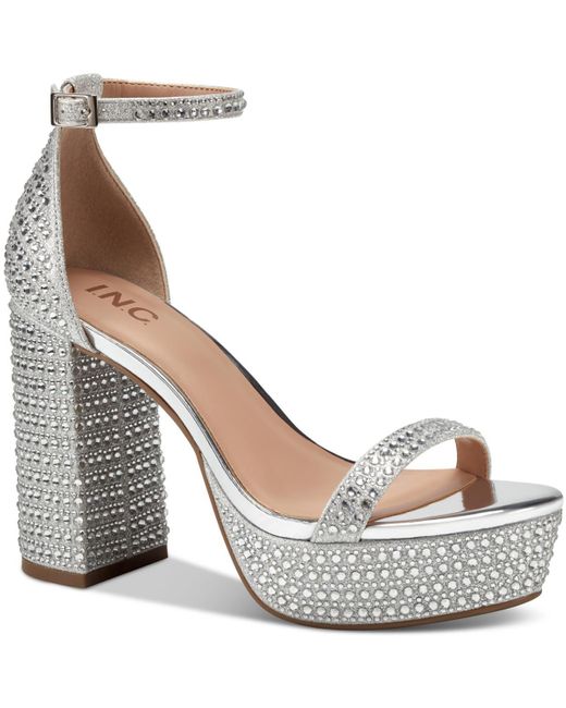 INC Shea Metallic Platform Heels | Lyst