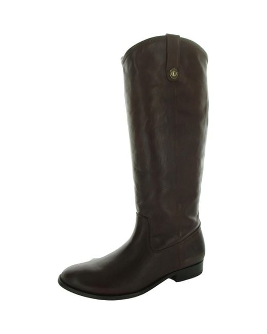 Frye Melissa Button Leather Knee-High Riding Boots in Black | Lyst