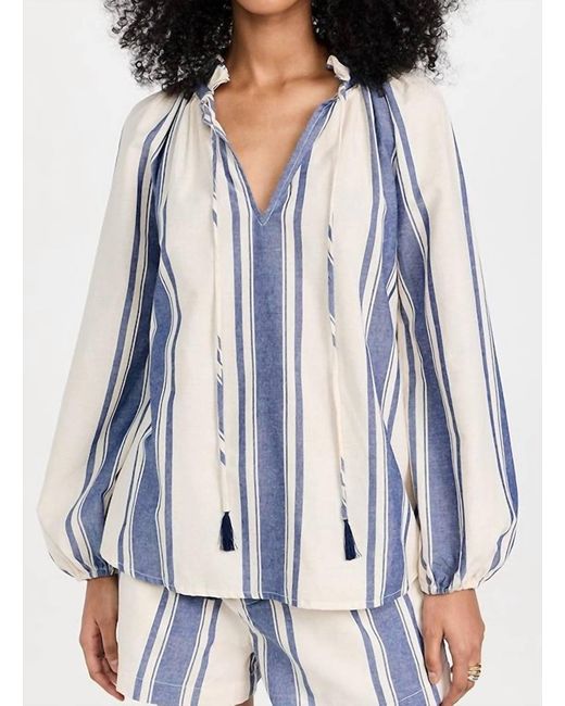 Natalie Martin Penny Blouse in Blue | Lyst