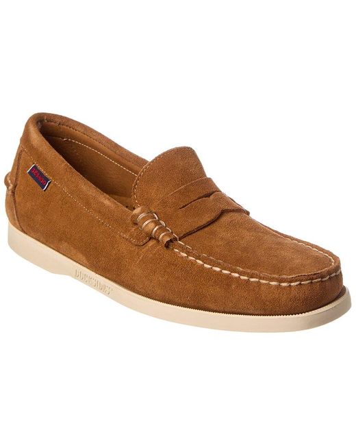 Sebago Dan Leather Boat Shoe in Brown for Men | Lyst