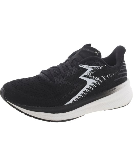 361 Degrees Centauri Mesh Lifestyle Running & Training Shoes in Black ...