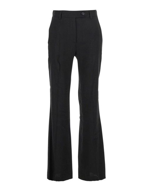 Tela Tailored Fit Flared Pants in Black | Lyst