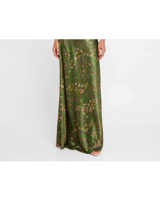 Veronica Beard Madison Floral Silk Slip Dress in Green | Lyst
