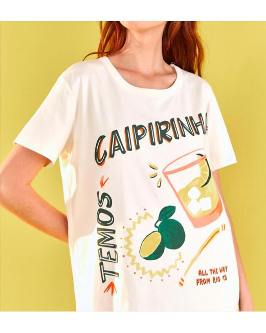 FARM Rio Caipirinha T Shirt in White | Lyst