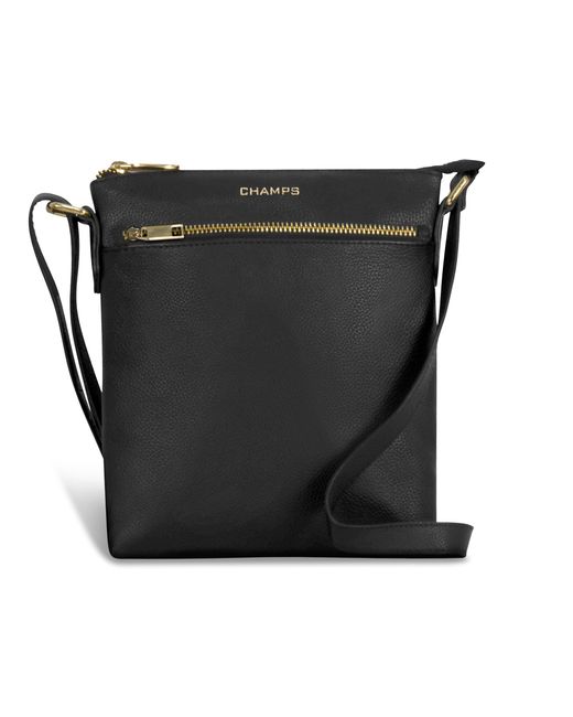 CHAMPS Gala Leather Mini Cross-Body Bag in Black | Lyst