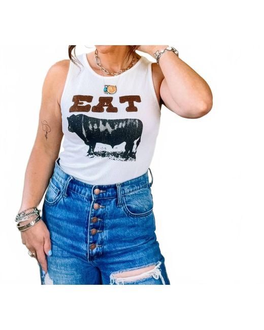 2FlyCo Beefin Tank in Blue | Lyst