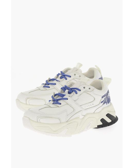 Marcelo Burlon Leather Tempera Wings C-Run 3000 Low Top Sneakers in Blue for Men | Lyst