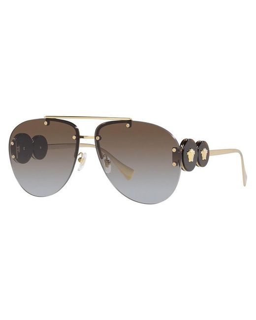 Versace Aviator Rimless, With A Frame And Gradient Lens in Brown | Lyst