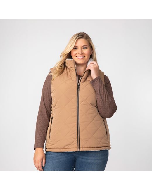 Free Country Plus Size Expedition Stratus Lite Reversible Vest in ...