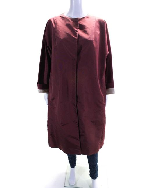 Prada Burned Rose Crew Neck Long Sleeve Oversized Jacket in Purple | Lyst