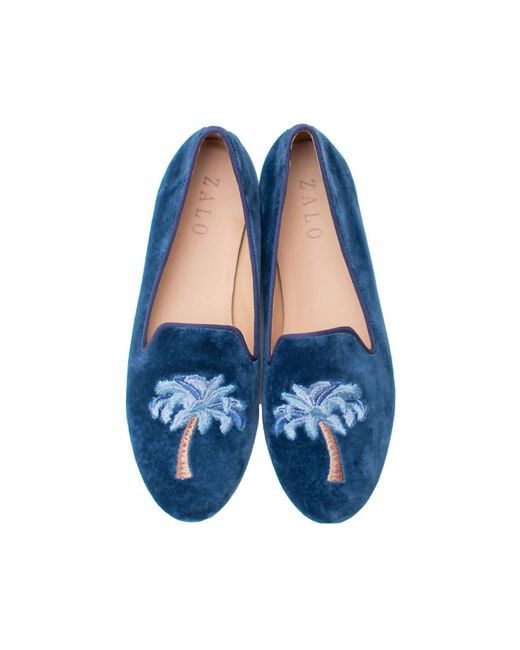 House of Z A L O Palm Tree Slipper in Blue | Lyst