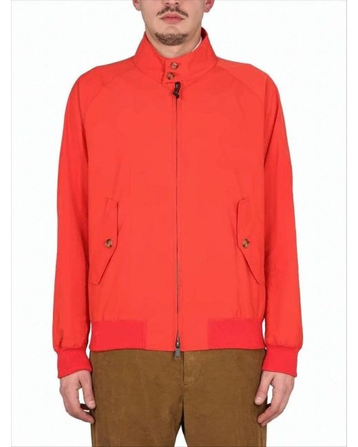 Baracuta Classic Harrington Jacket With Exterior in Red for Men | Lyst