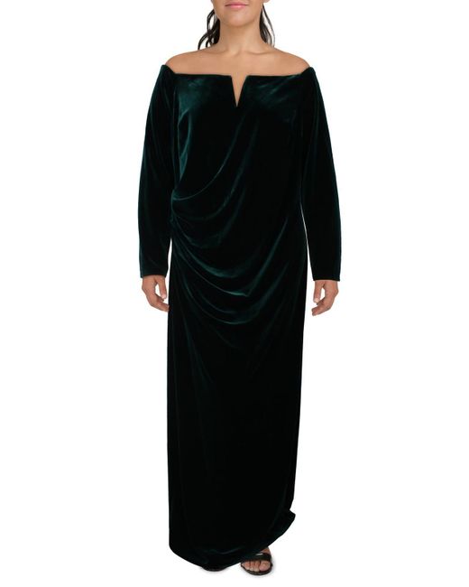 X by Xscape Plus Velvet Evening Dress in Black | Lyst