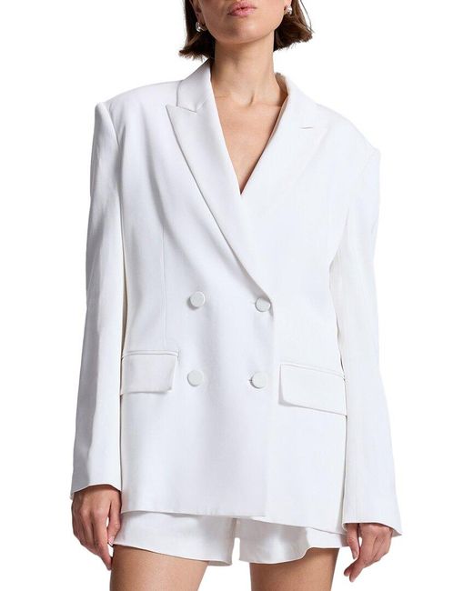 A.L.C. Caleb Wool-Blend Jacket in White | Lyst