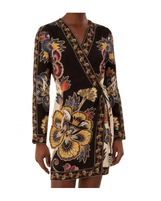 FARM Rio Maxi Floral Mini Dress in Black | Lyst