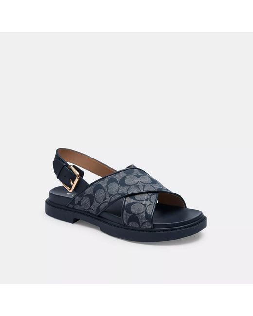 COACH Fraser Sandal in Blue | Lyst