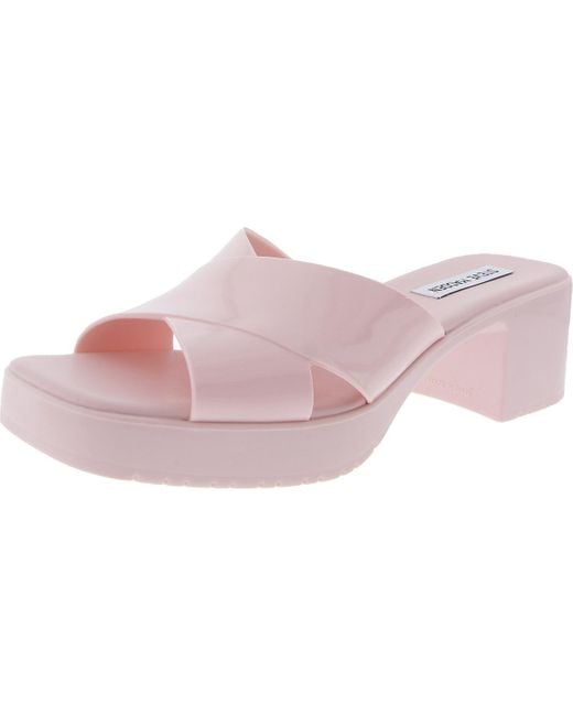 Steve Madden Harley Solid Rubber Block Heel in Pink | Lyst