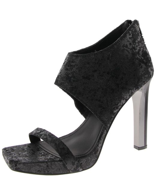 DKNY Dava High Suede Platform Heels in Black | Lyst