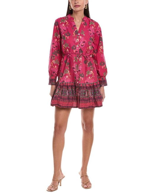 Ro's Garden Ines Mini Dress in Red | Lyst