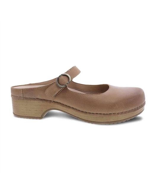 Dansko Bria Mary Jane Clog in Brown | Lyst