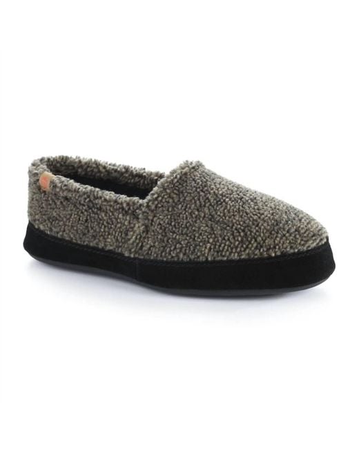 Acorn Moccasins Slipper in Black | Lyst