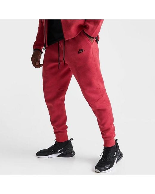 Nike Sportswear Tech Fleece Jogger Pants/ Fb8002-672 in Red for Men | Lyst