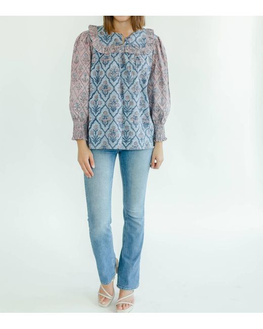 Victoria Lynn Ivy Blouse in Blue | Lyst