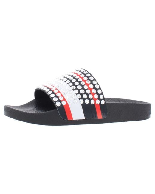 INC Peymin 23 Embellished Slip On Pool Slides in Blue | Lyst