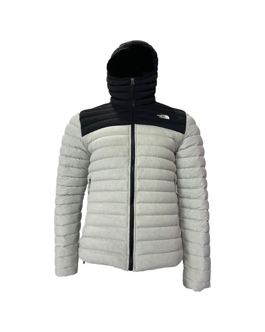 The North Face Packable 700 Fill Power Down Hooded Jacket in Gray for ...