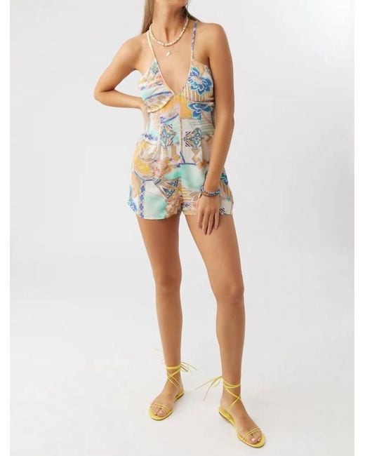 O'neill Sportswear Luna Cross-Back Romper in White | Lyst