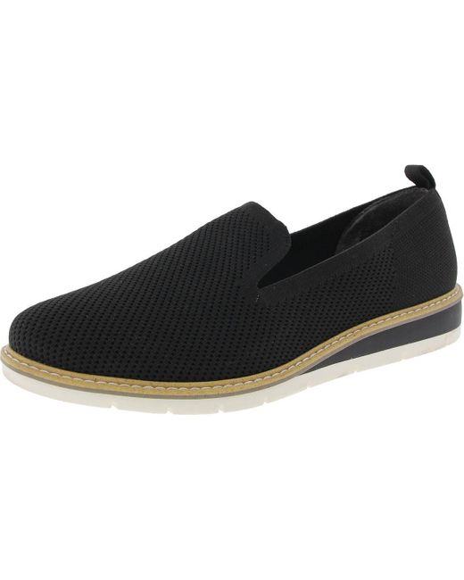 Adam Tucker Alana Knit Slip-On Loafers in Black | Lyst