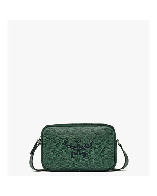 MCM Himmel Lauretos Crossbody Small in Green | Lyst