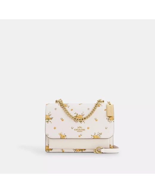 COACH Klare Crossbody Bag With Spring Blossom Print in White | Lyst