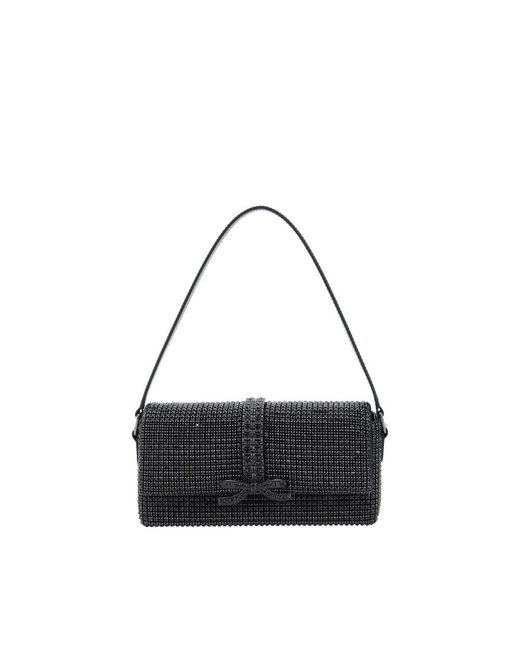 Self-Portrait Strass 'Suette Shoulder Bag in Black | Lyst