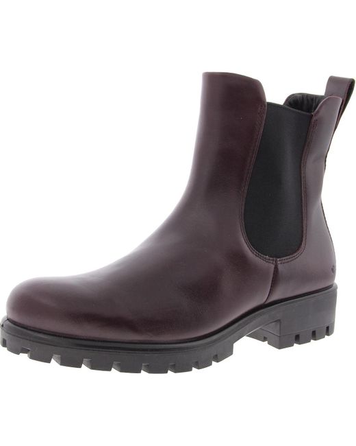 Ecco Modtray Leather Lugged Sole Chelsea Boots in Brown | Lyst
