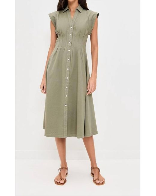 Veronica Beard Ruben Midi Dress in Green | Lyst
