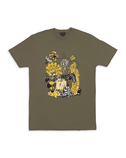CALLIPYGIAN Tini Caterpillar Military T-Shirt in Green | Lyst