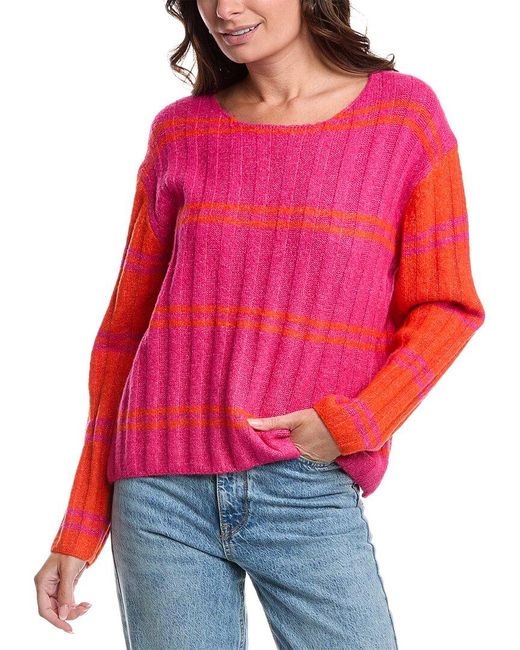 Harper Rib Sweater in Red | Lyst