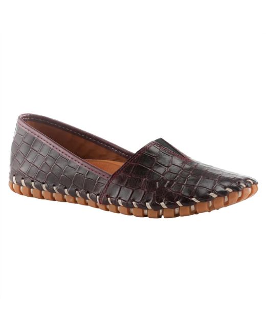 Spring Step Shoes Kathaleta Croco Slip-On Shoe in Gray | Lyst