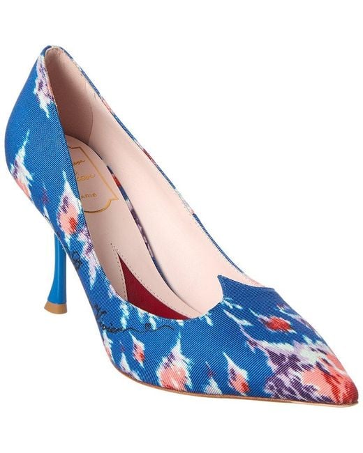 Roger Vivier I Love Vivier Grosgrain Pump in Blue | Lyst