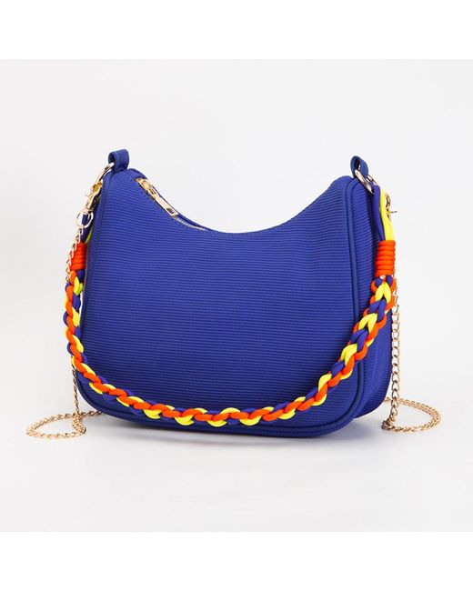 Fashnzfab Fabric Hobo Bag Crossbody Bag in Blue | Lyst