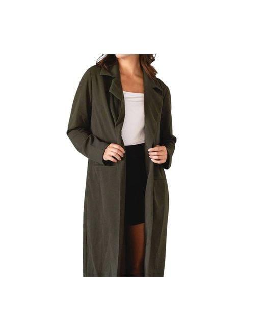 AEMI + CO Emory Dark Trench Coat in Black | Lyst