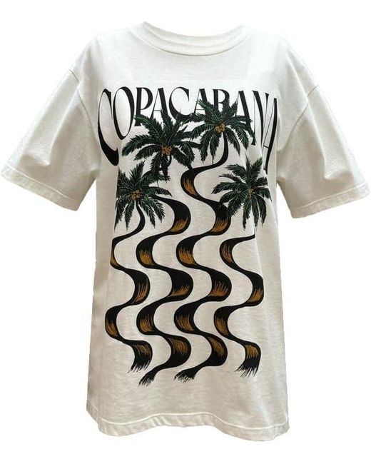 FARM Rio Relaxed T-Shirt, Off in White | Lyst