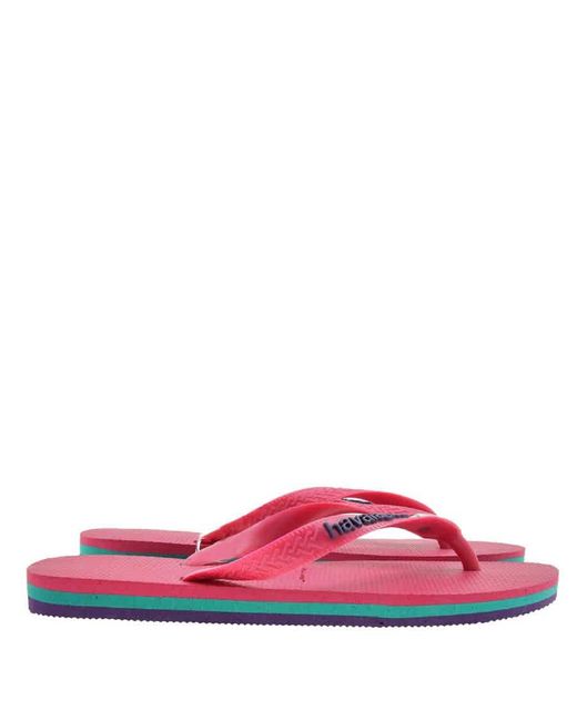 Havaianas Electric Brasil Layers Flip Flops in Pink | Lyst
