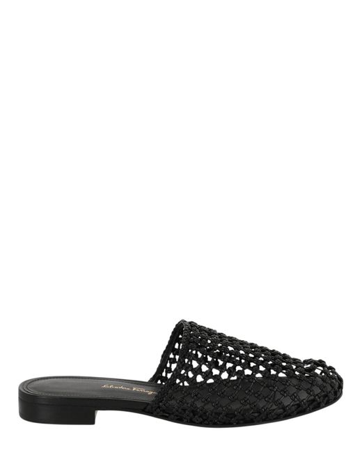Ferragamo Ellas Caged Mules in Black | Lyst