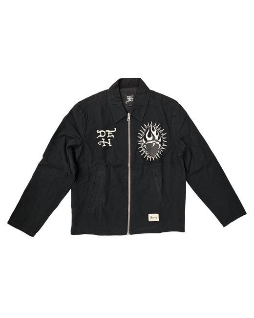 Ed Hardy Dg Skull Workwear Jacket in Black for Men | Lyst