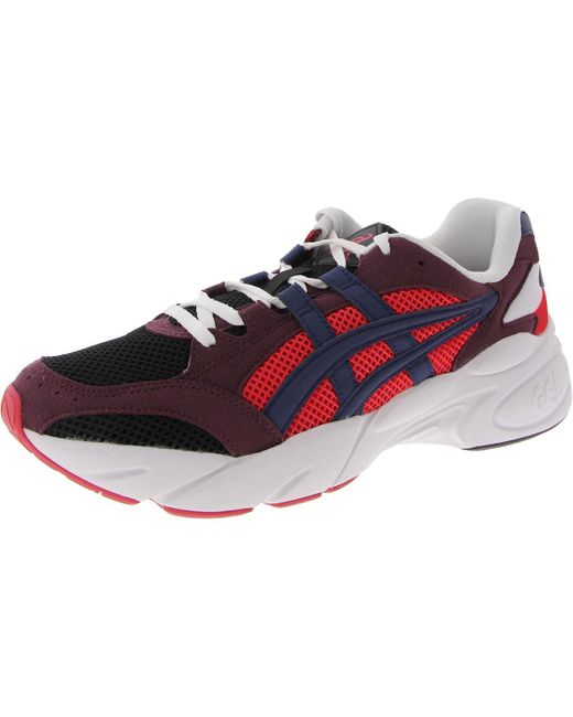 Asics Gel-Bnd Faux Leather Trainer Running & Training Shoes in Red for ...