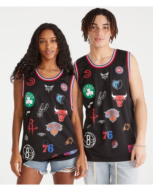Aéropostale Nba Team Logos Mesh Tank in Black for Men | Lyst