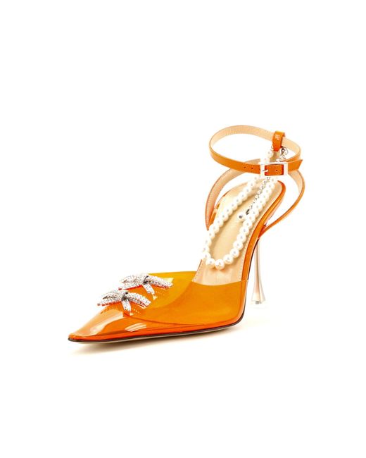 Mach & Mach Matilda Ankle Strap Pumps Pvc 100 in Orange | Lyst