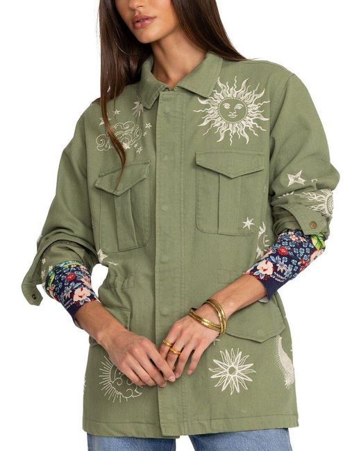 Johnny Was Andromeda Coat in Green | Lyst